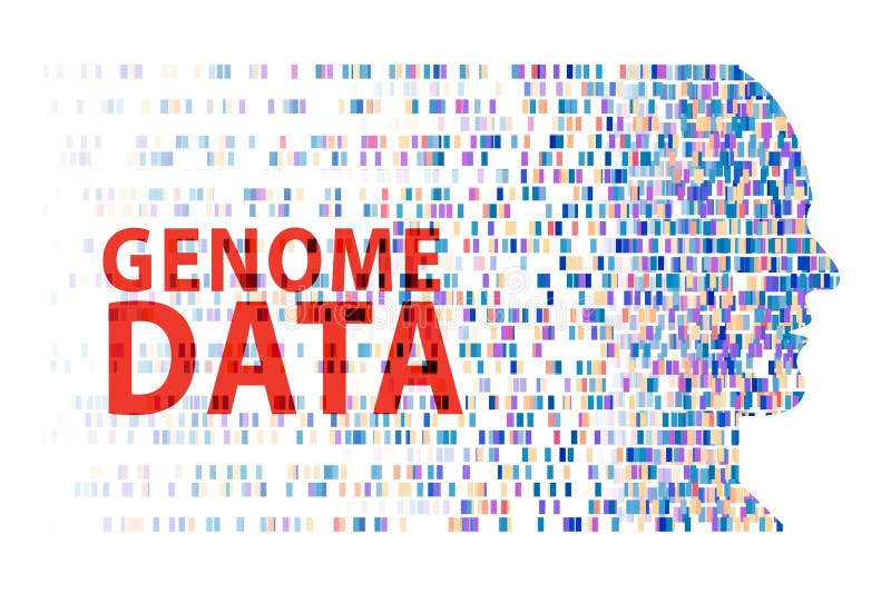 Illustration of Genome Data Code Stock Illustration - Illustration of ...