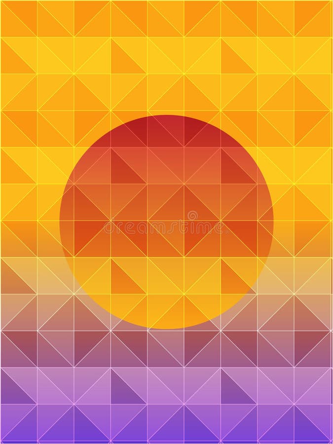 Illustration of a Geometric Background of Sun. Vector of Geometric ...