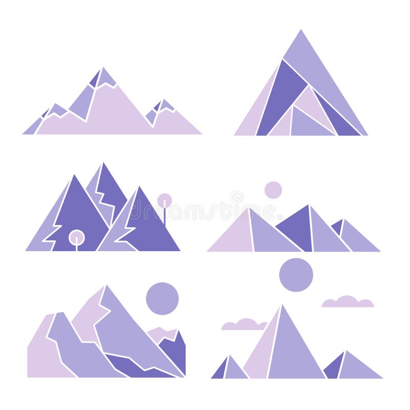 Illustration Geometric Hill Look Awesome and so Cute Stock Illustration ...