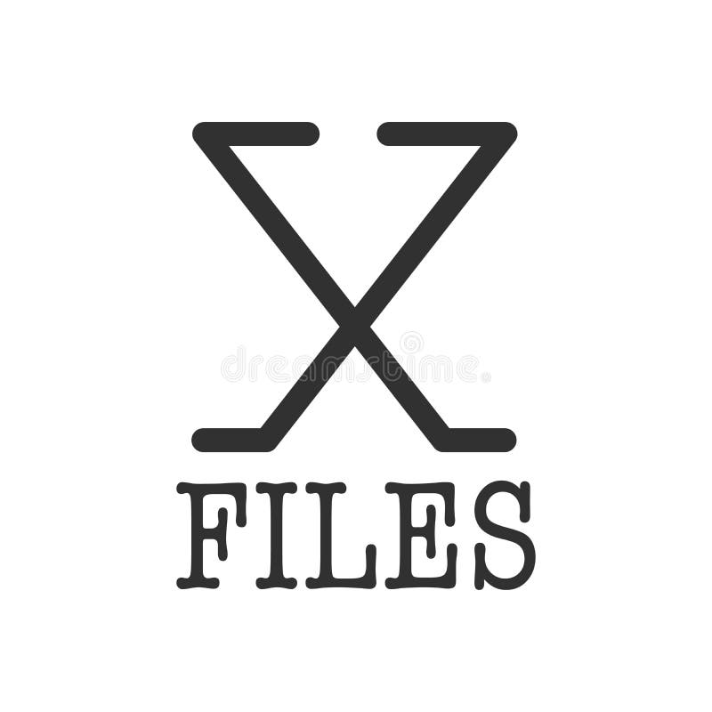 Illustration of Geometric X Files Icon with Inexplicable and Mysterious ...