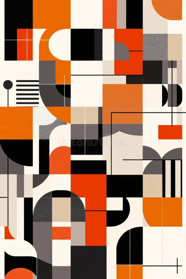 Illustration of a Geometric Pattern Made Up of Squares, Rectangles, and ...