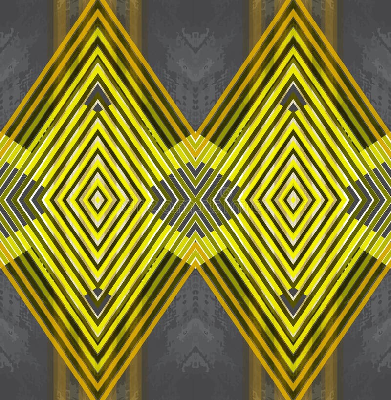 Illustration of Geometric Seamless Pattern for Design. Gray and Yellow ...