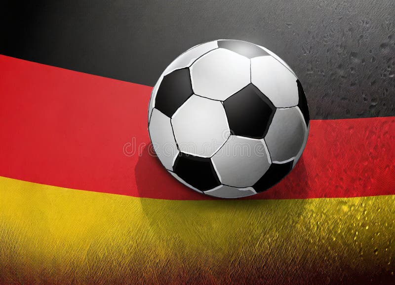 Illustration of a German Flag with the Soccer Ball Stock Illustration ...