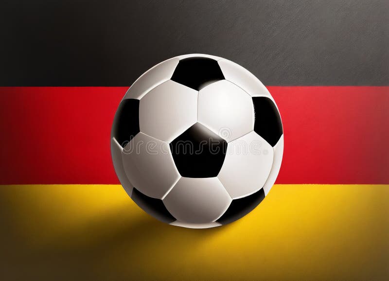 Illustration of a German Flag with the Soccer Ball Stock Illustration ...