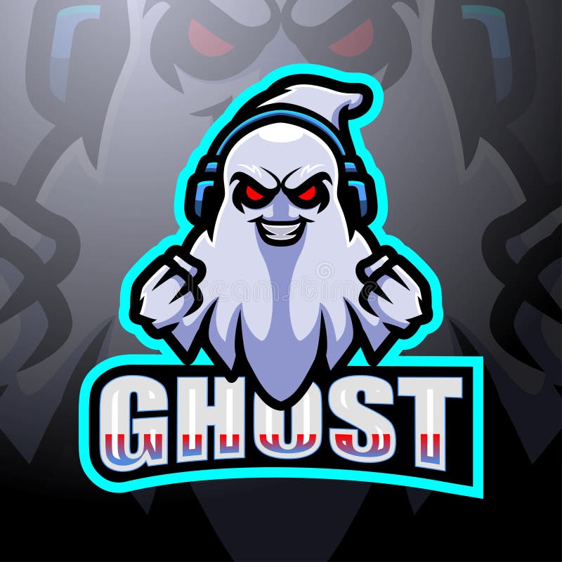 Ghost Gaming Mascot Esport Logo Design Stock Vector - Illustration of ...