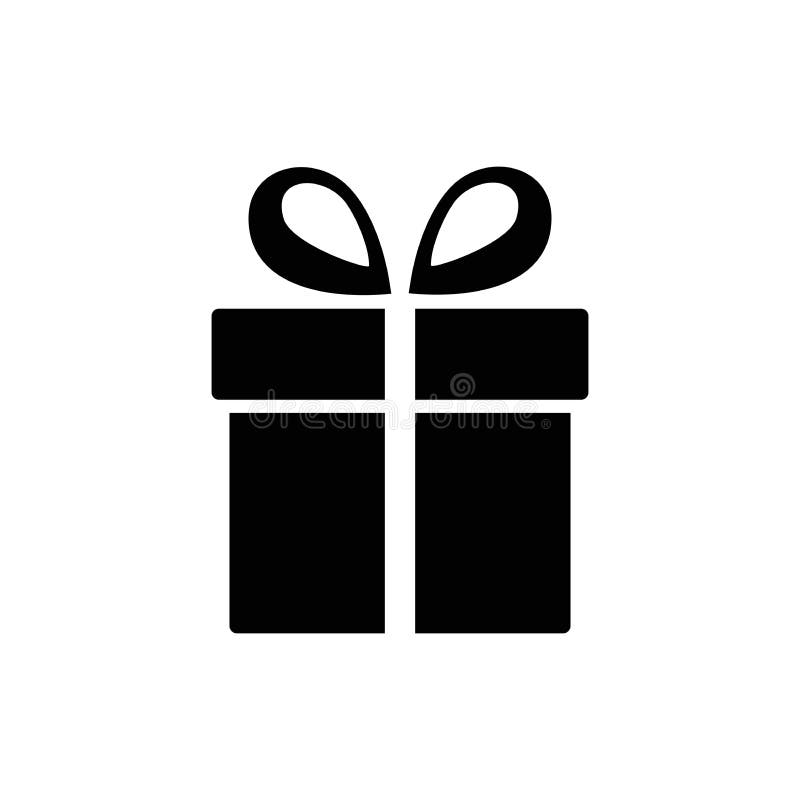 Illustration of Gift Box Icon O Background. Christmas Gift Icon ...
