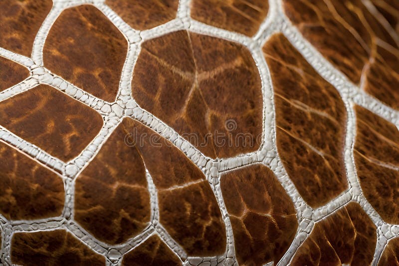 Giraffe Leather Texture, Showcasing Unique Patterns and Skin Details ...
