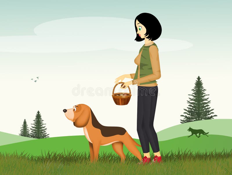 Truffle Hunting Stock Illustrations – 35 Truffle Hunting Stock ...
