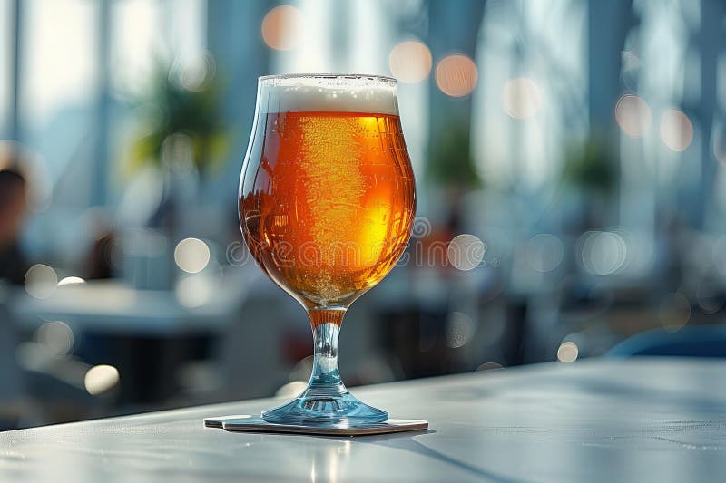 Illustration of Glass of Beer on a White Surface, High Quality, High ...