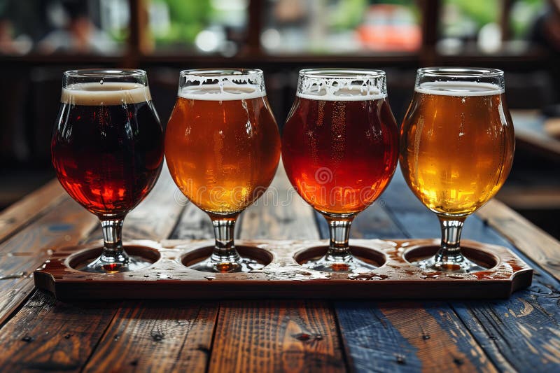 Glass Glasses with Beers in the Middle, High Quality, High Resolution ...