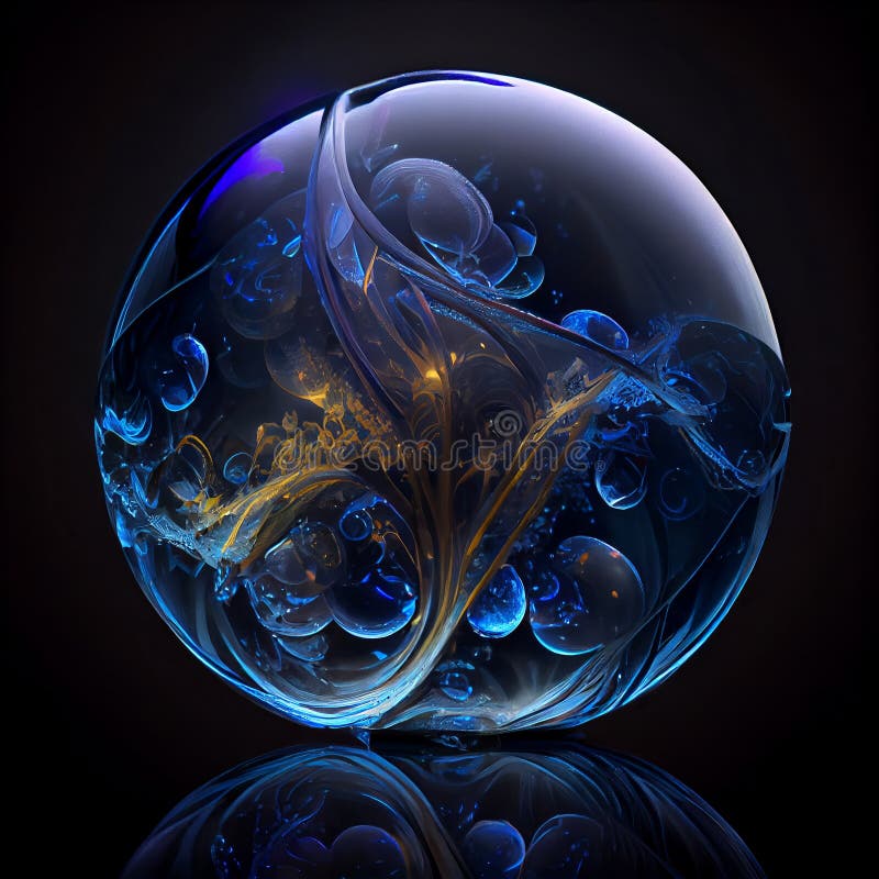 Illustration of a Glass Globe, Abstract Patterns Inside, Wallpaper and ...