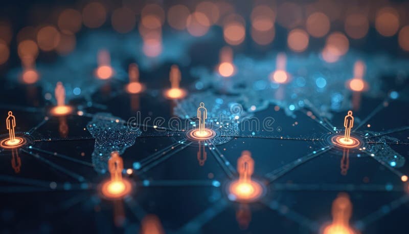 Illustration of Global Business Network Connections. Corporate ...