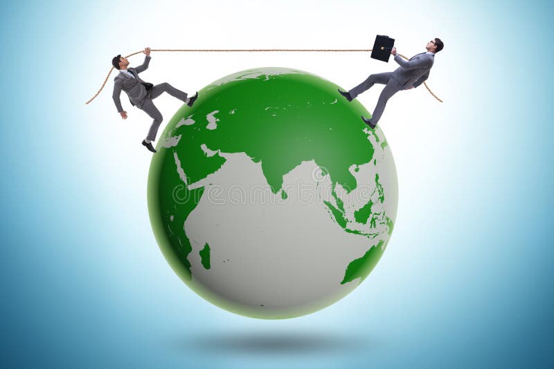 Illustration of Global International Conflict Stock Photo - Image of ...