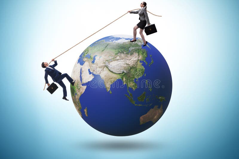 Illustration of Global International Conflict Stock Photo - Image of ...