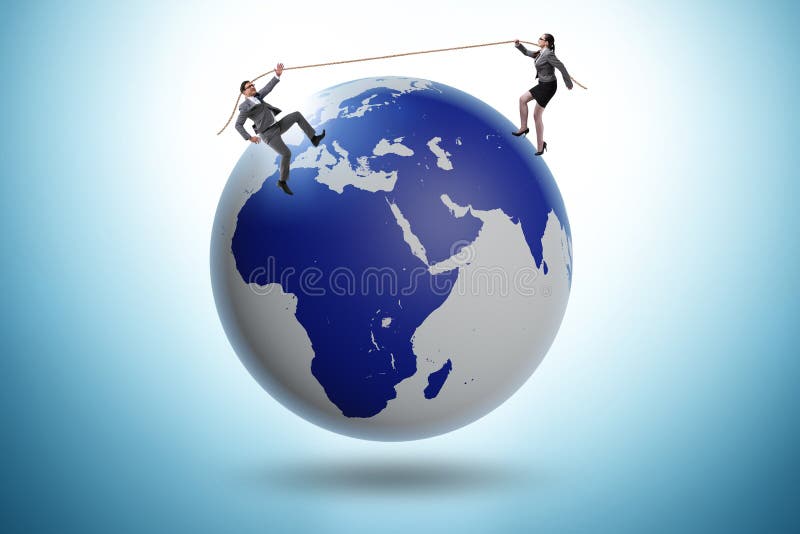 Illustration of Global International Conflict Stock Image - Image of ...