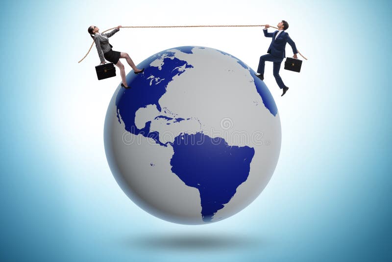 Illustration of Global International Conflict Stock Photo - Image of ...