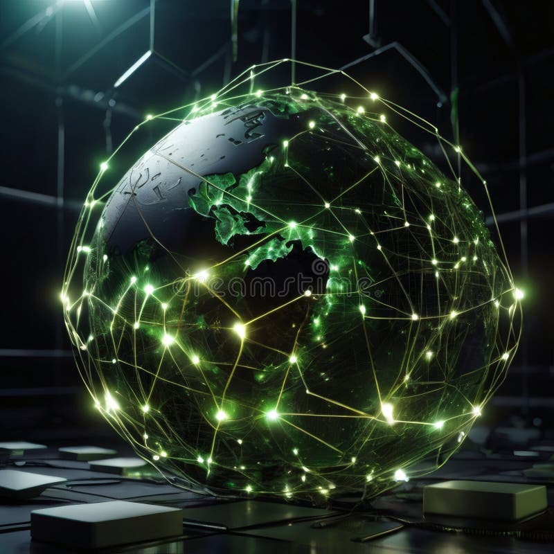 An Illustration of a Global Network Where Every Node is Connected To a ...