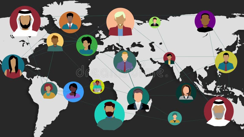 Illustration, Global Networking and Diversity for Connection with ...