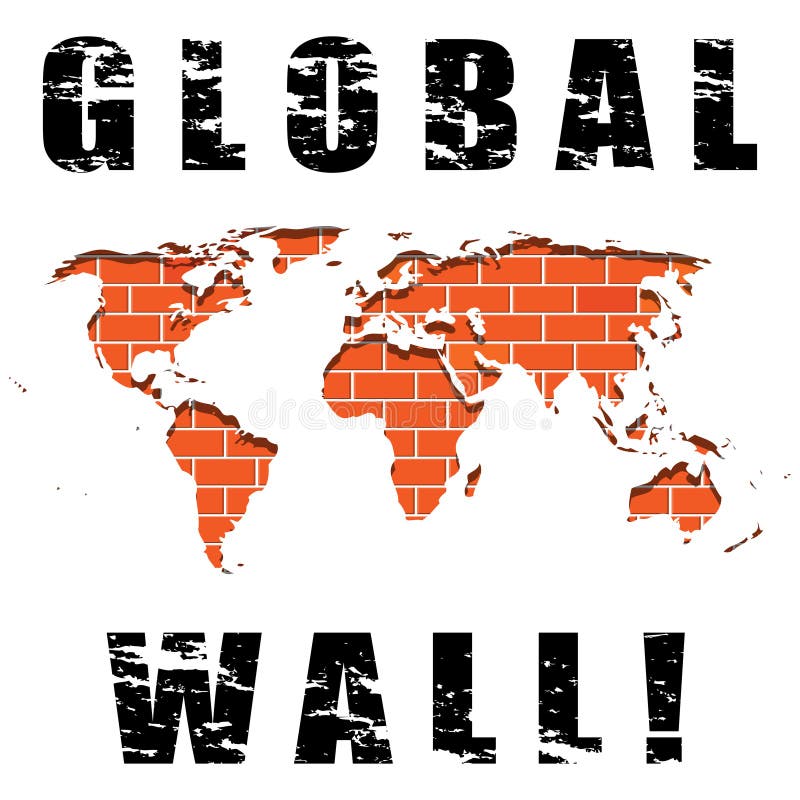 Global wall stock vector. Illustration of globe, continents - 29857702