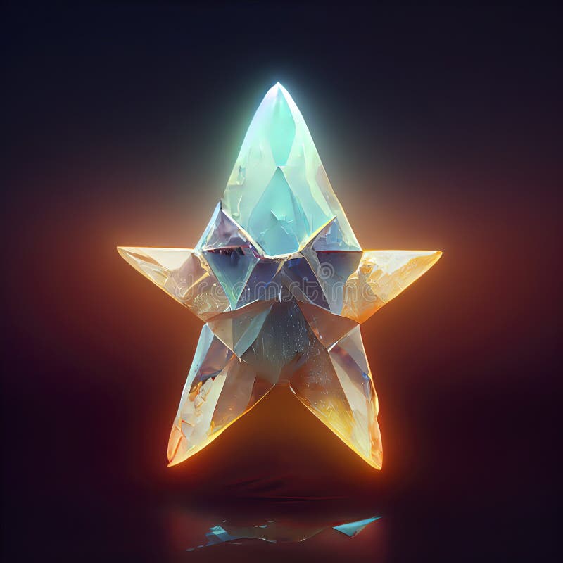 A Illustration of a Glooming Star Glas Crystal Stock Illustration ...