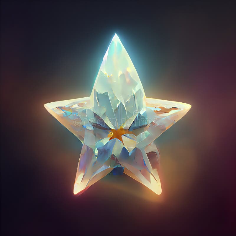 A Illustration of a Glooming Star Glas Crystal Stock Illustration ...