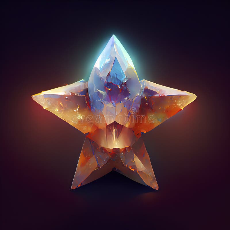 A Illustration of a Glooming Star Glas Crystal Stock Illustration ...