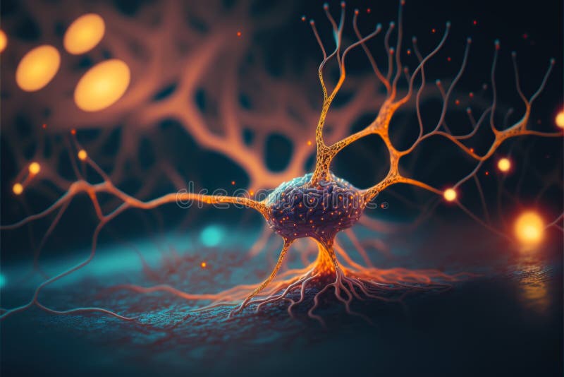 The Glow of the Brain at a Singularity Stock Illustration ...