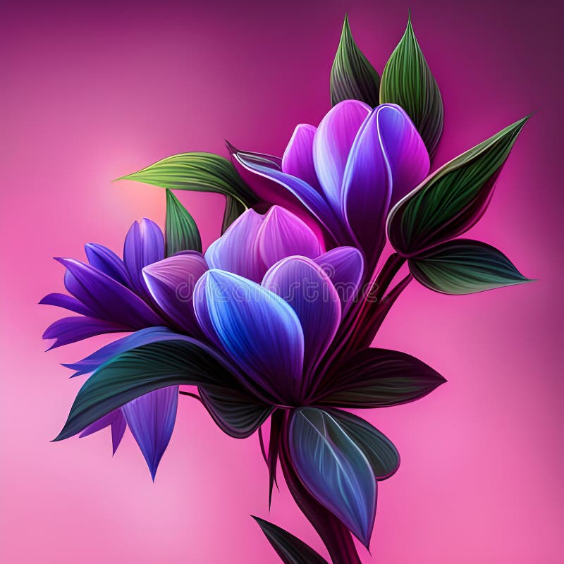 Illustration of Flowers Created with AI Generator Stock Illustration ...