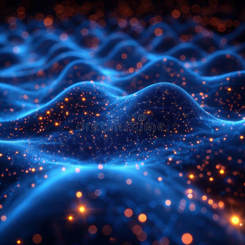 Illustration of a Glowing, Interconnected Neural Network Representing ...