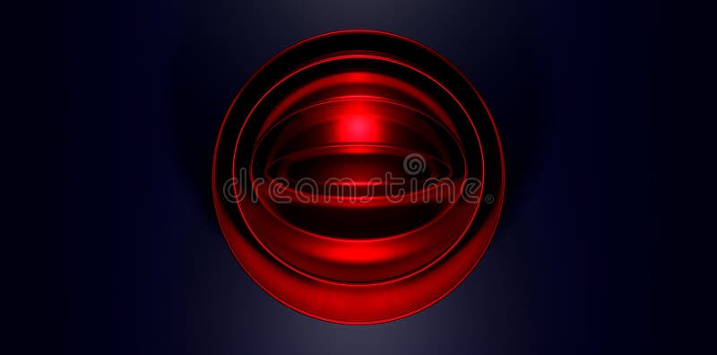 Glowing Red Concentric Circles Abstract Art Stock Illustration ...