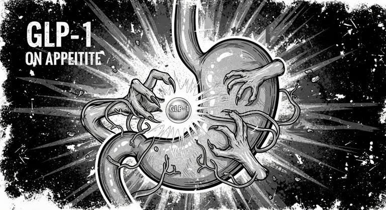GLP-1 Illustration Depicting Appetite Control with Dynamic Visual ...