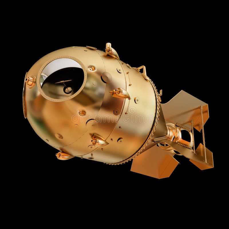 Illustration of a Gold Toy Big Ship Stock Illustration - Illustration ...