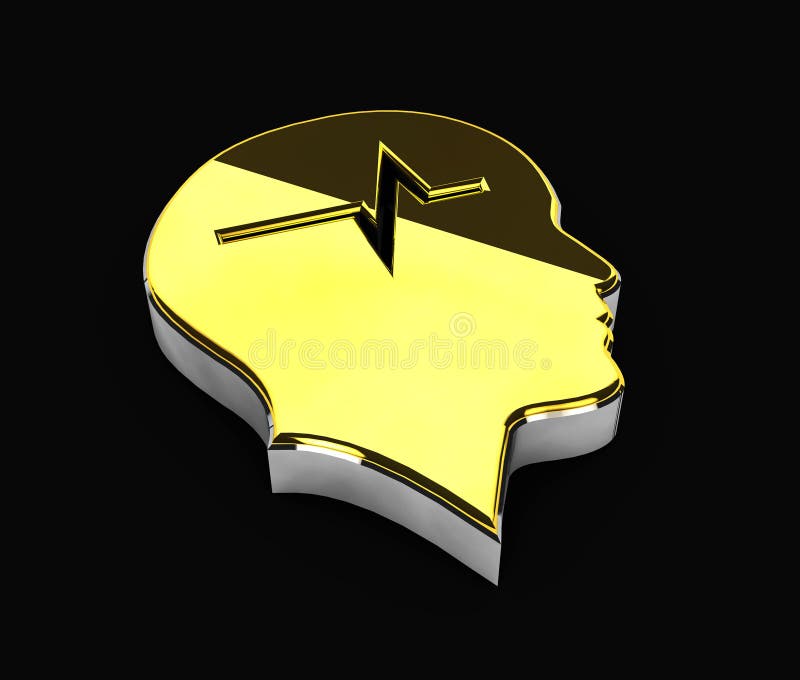 Illustration of Gold Copyright Symbol on Black Background Stock ...