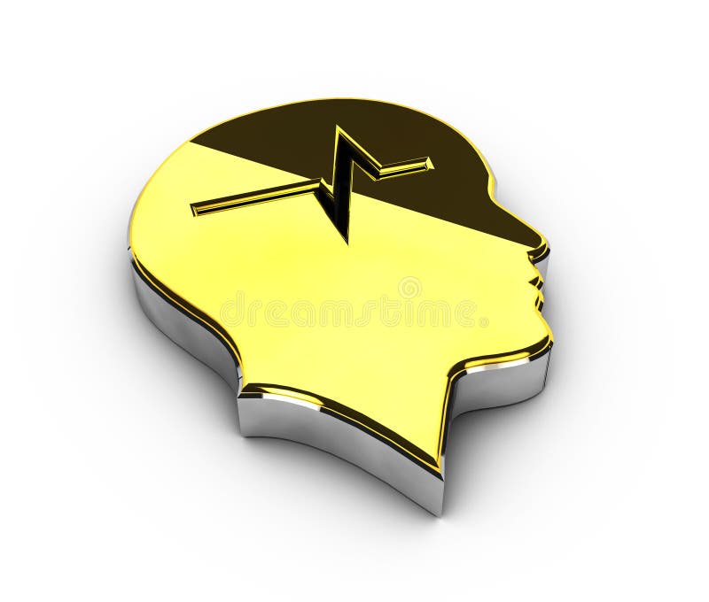 Illustration of Gold Copyright Symbol on White Background Stock Image ...