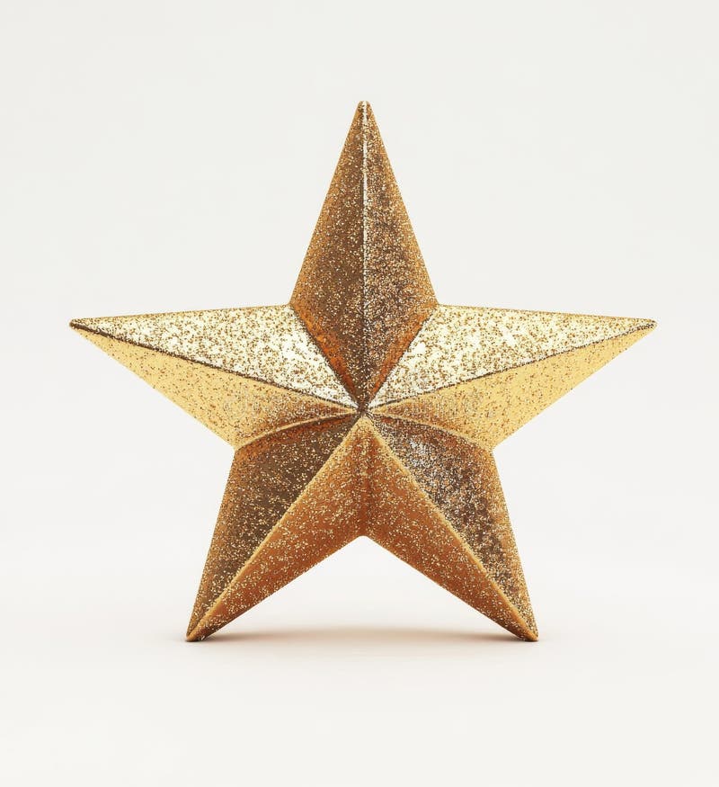 Illustration of a Gold Eight-pointed Star for a Silver Christmas Stock ...