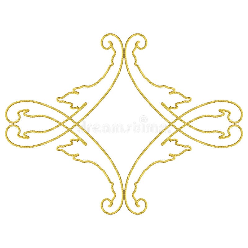 Illustration Gold Embroidery Stock Illustration - Illustration of ...