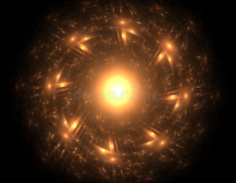 Illustration of Gold Glittering Star Dust Circle Stock Illustration ...