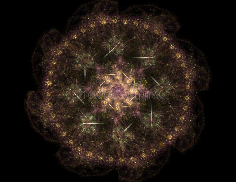 Illustration of Gold Glittering Star Dust Circle Stock Illustration ...