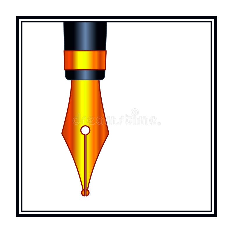 Ink pen tip stock vector. Illustration of vector, drawing - 259673127