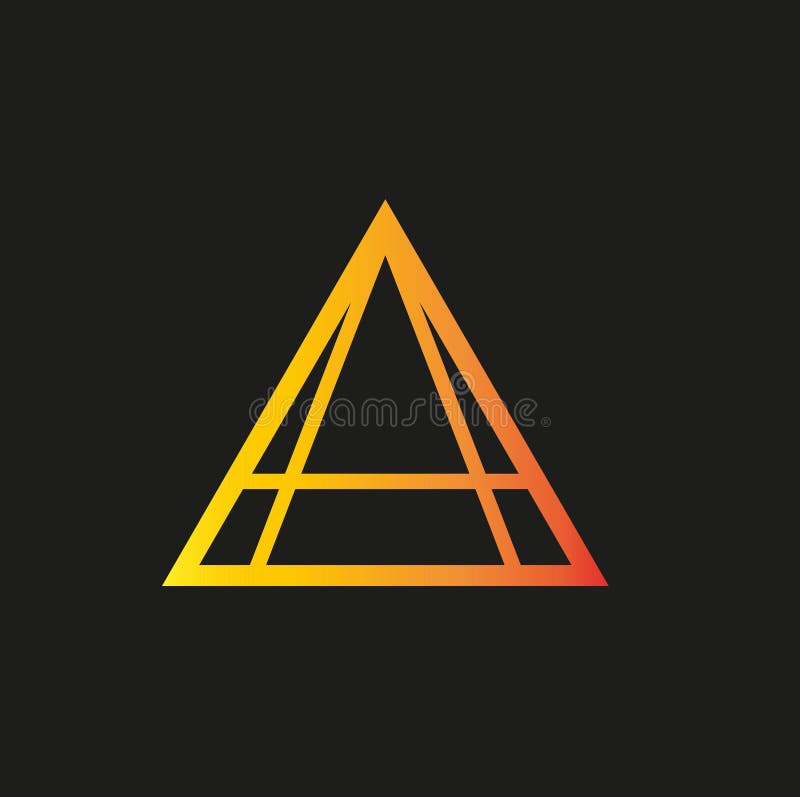 Logo gold and triangle stock vector. Illustration of modern - 183515158