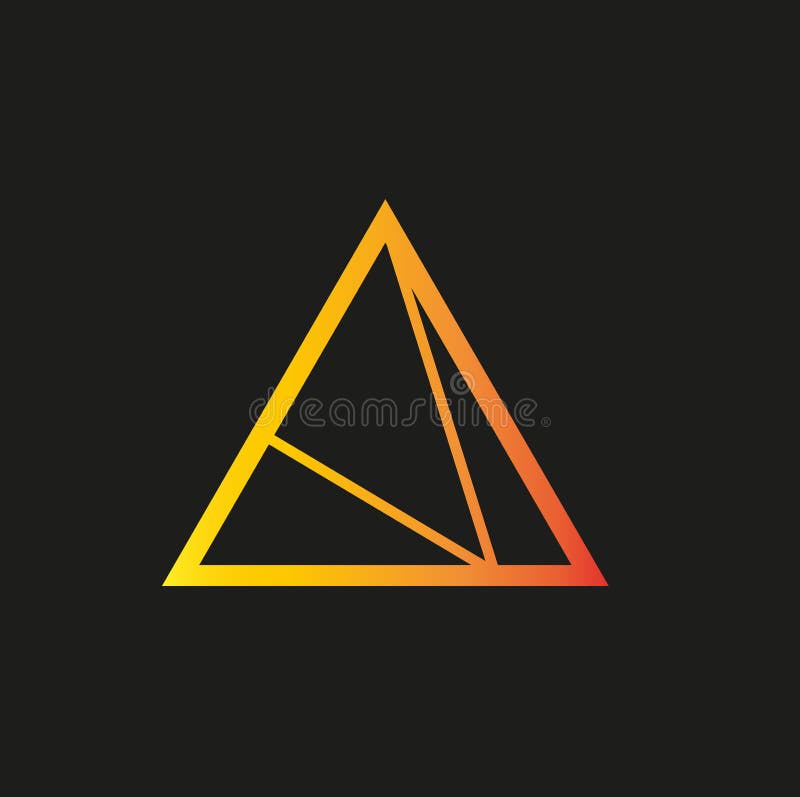 Logo gold and triangle stock vector. Illustration of element - 183515235