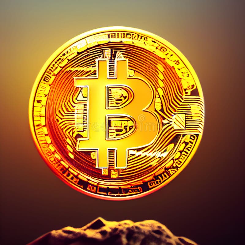 Illustration of Golden Bitcoin Stock Illustration - Illustration of ...