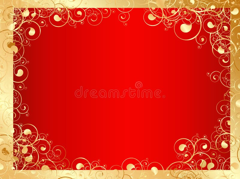 Gold and Red Wedding Abstract Background Stock Vector - Illustration of ...