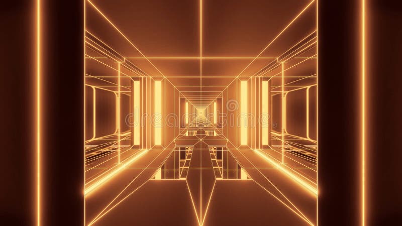 Illustration of Golden Lights in Rectangular Shapes Flowing into a ...