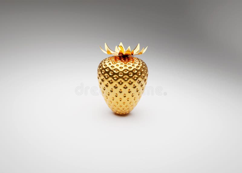 Illustration of a Golden Straw Berry. Stock Illustration - Illustration ...