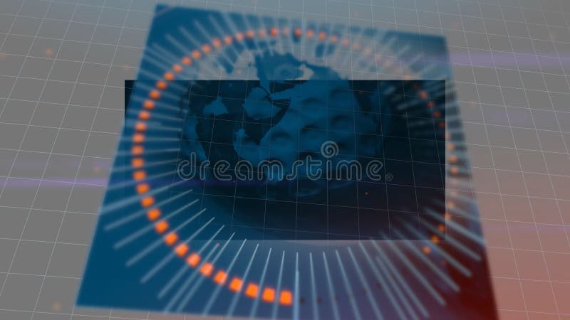 Illustration of a Golf Ball with World Map on it and Digital Sphere ...