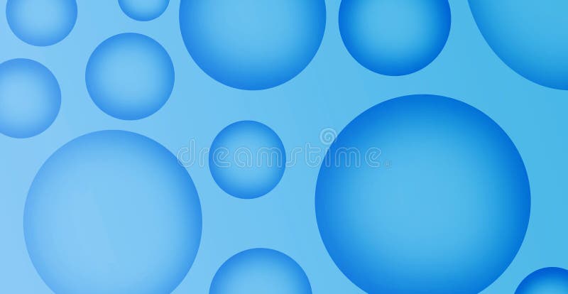 Gradient Blue 3D Various Sized Spheres for Abstract Background Stock ...