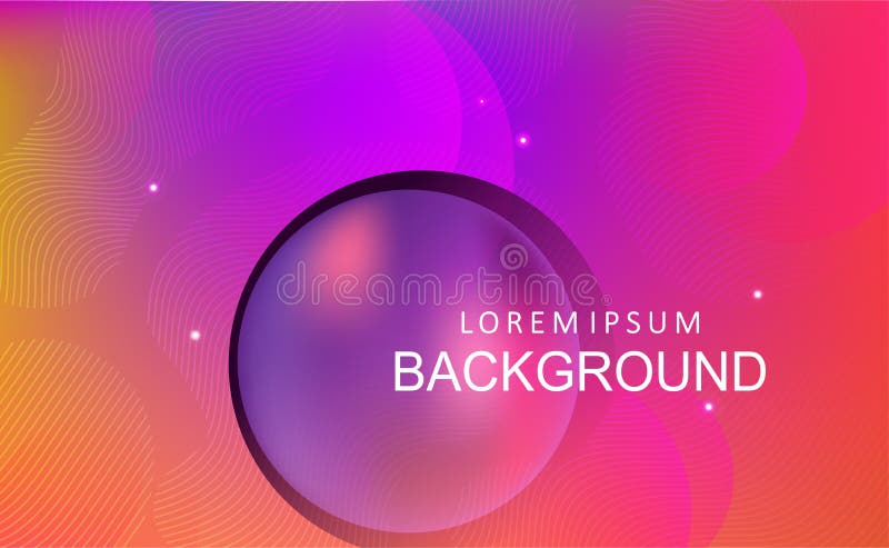 Illustration with Gradient of Different Colors, Round Abstract Frame ...