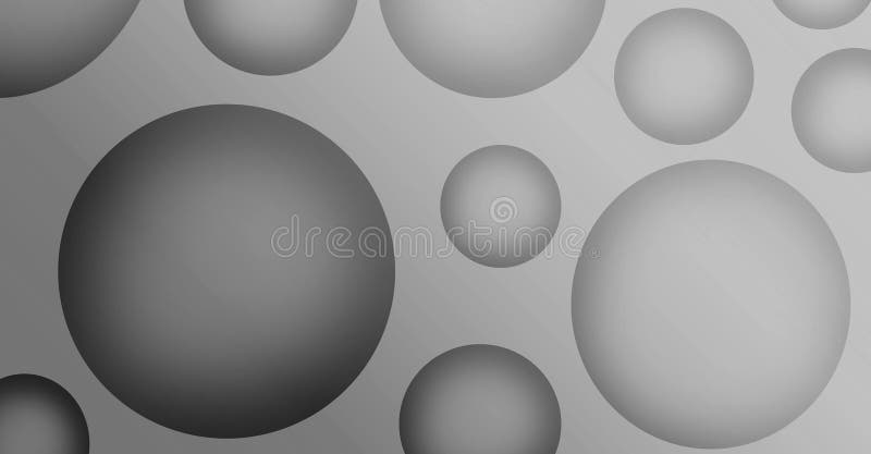 Gradient Monochrome 3D Various Sized Spheres Stock Illustration ...