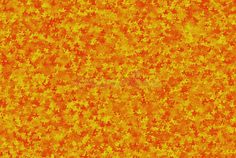 Illustration of Gradient Orange Maple Leaves Fall Foliage Pattern Stock ...